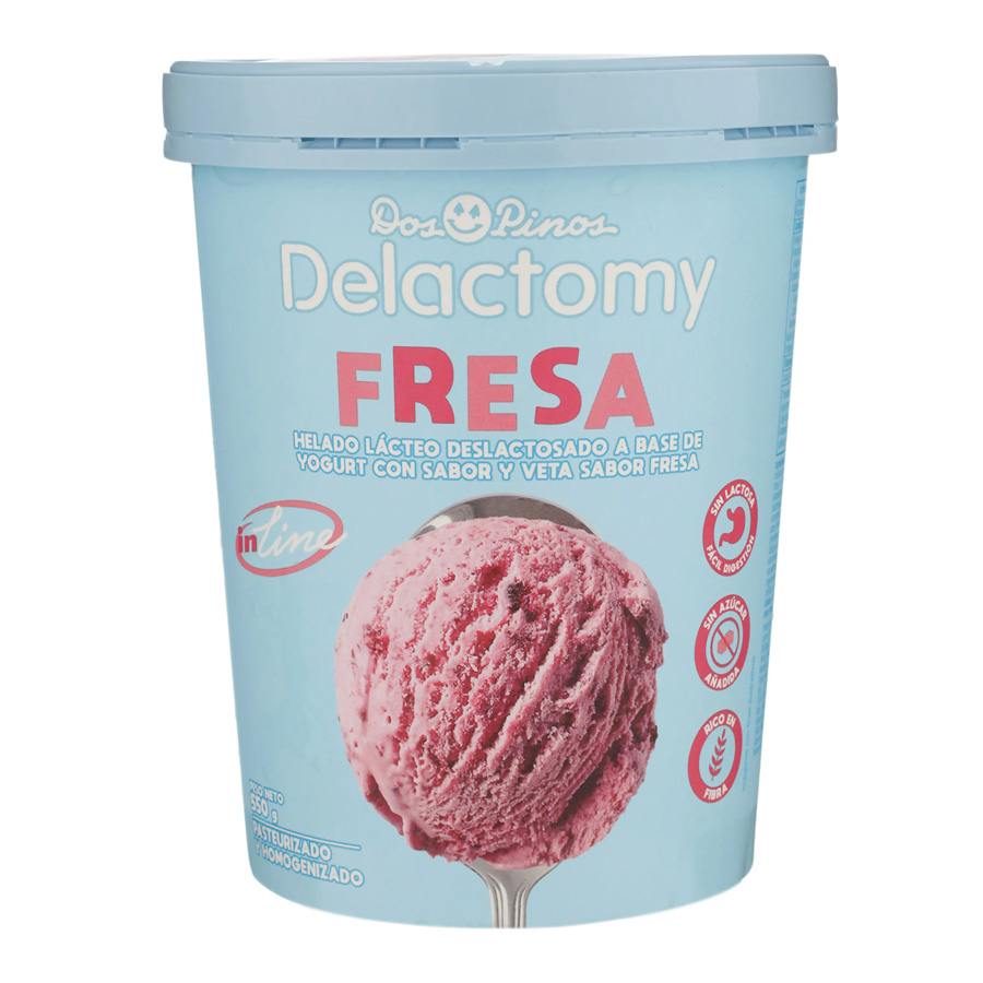 Helado Delactomy sabor fresa – Dos Pinos